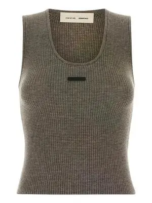Fear Of God Ribbed Knit Sleeveless Tank Top - Grey