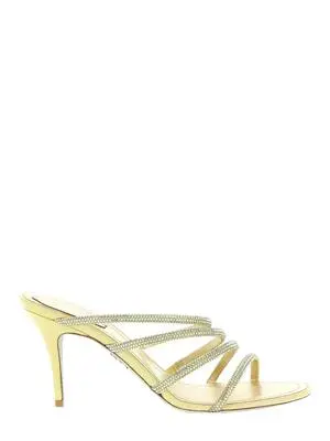 Rene Caovilla Erin Crystal-appliqué Sandals - Gold