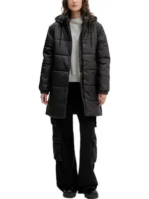 VANS Hooded Quilted Puffer Jacket - Black