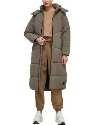 JACK WOLFSKIN Quilted Hooded Jacket - Grey