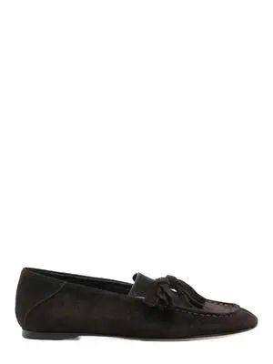 Dear Frances Drew Suede Loafers - Brown