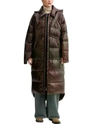 MMC STUDIO Hooded Padded Parka Coat - Brown