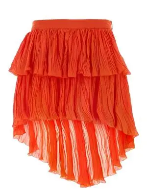 Blumarine Tiered Mini Skirt - Orange