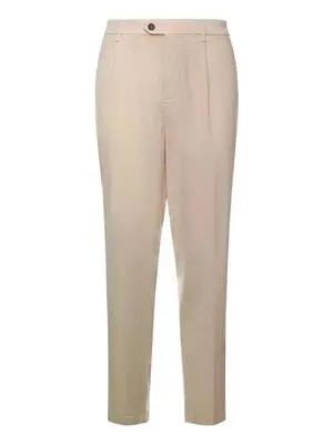 Eleventy Pleated Trousers - Neutrals
