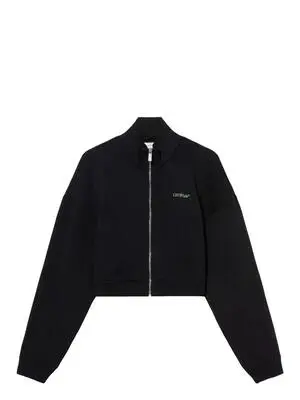 Off-White Arrow Leaves Zip Knitwear - Black