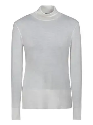 MOORER Nataly Turtleneck Top - White