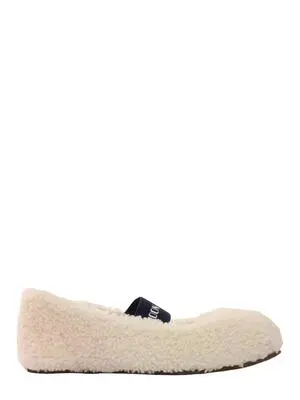 Moon Boot Shearling Strap Ballet Flats - Neutrals