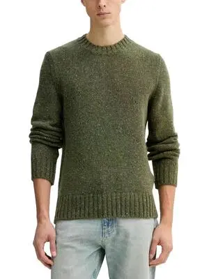 Marc O'polo Crew-neck Textured Knit Sweater - Green