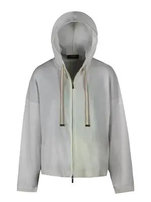 MOORER Ametea Zip-up Hoodie - White