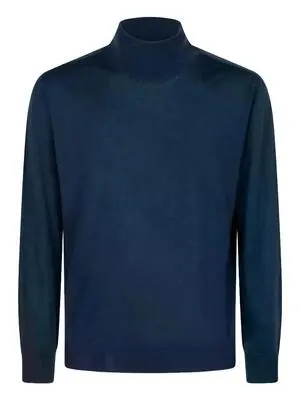 Canali Roll-neck Long-sleeve Sweater - Blue
