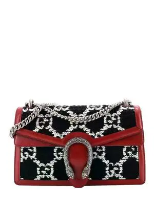 Gucci Dionysus Gg Tweed Small Shoulder Bag - Black