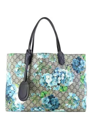 GUCCI Reversible Blooms GG Print Leather Medium Tote Bag
