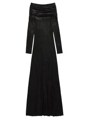 Balenciaga Off-shoulder Maxi Dress - Black