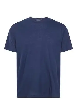 Herno Crepe De Chine T-shirt - Blue