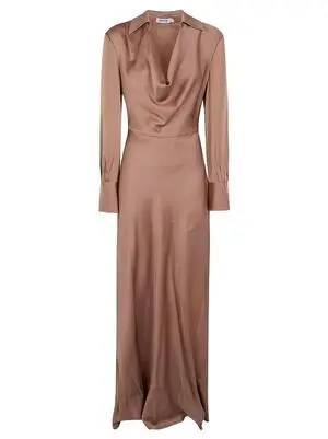 Simkhai Adelle Long Sleeve Gown - Brown