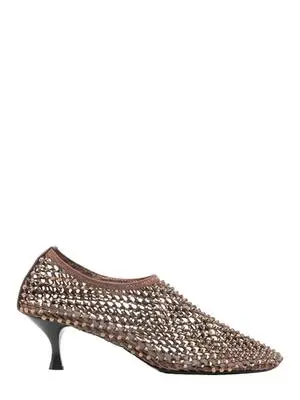 STRATEGIA Connie" Ballerina Shoes With Swarovski Crystals - Brown