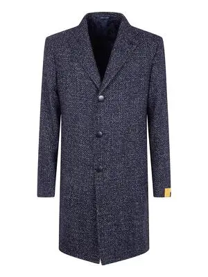 Tagliatore Classic Wool-blend Coat - Blue