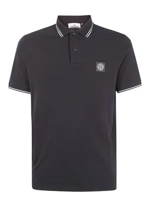 Stone Island Short Sleeves Polo Shirt - Black