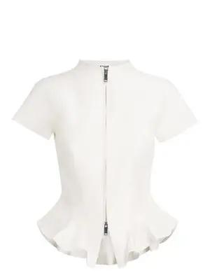 Staud Maelle Short-sleeve Blouse - Ivory