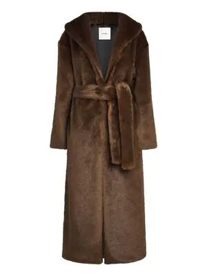 Nanushka Cariana Faux Fur Coat - Brown