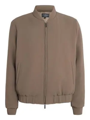 Emporio Armani Crêpe Jersey Bomber Jacket - Brown