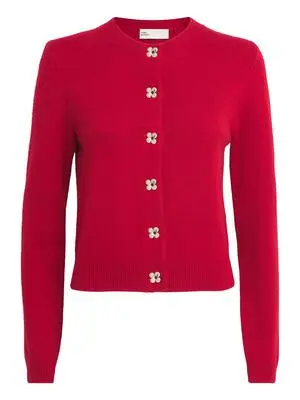 Tory Burch Cashmere Cardigan - Red