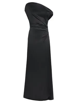 Staud Silk-blend Phare Maxi Dress - Black