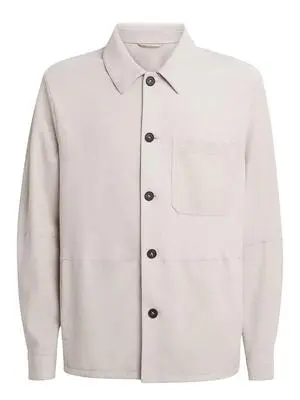 Corneliani Suede Overshirt - White