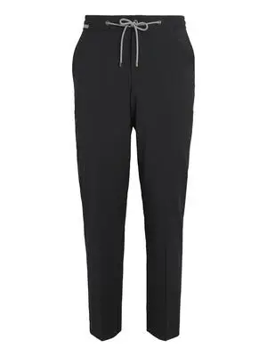Corneliani Virgin Wool-blend Drawstring Trousers - Black