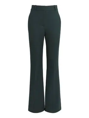 Veronica Beard Twill Melvin Tailored Trousers - Green