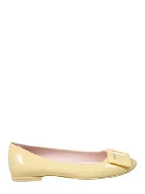 ROGER VIVIER Gommettine Leather Ballet Flats - Yellow
