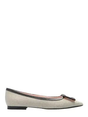 ROGER VIVIER Gommettine Leather Ballet Flats - Beige