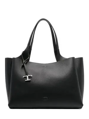 TOD'S Leather Shopping Bag - Black