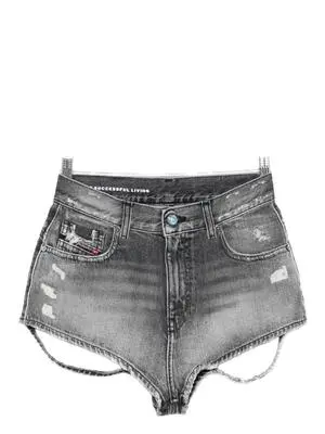 DIESEL Denim Cotton Shorts - Grey