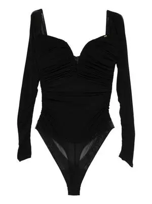 Elisabetta Franchi Off-shoulder Bodysuit - Black