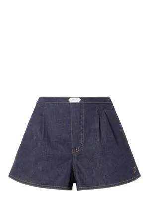 Jacquemus Amelo Embroidered Denim Shorts - Blue