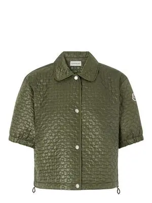 Moncler Quilted Floral Shell Jacket - Green