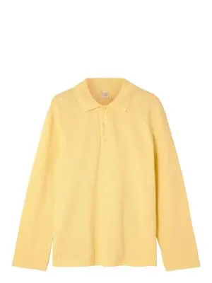 FLORE FLORE Diana Organic Cotton-piqué Polo Shirt - Yellow