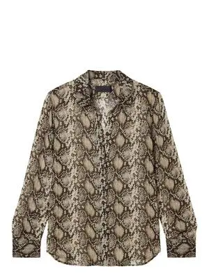 NILI LOTAN Gaia Snake-print Shirt - Animal Print