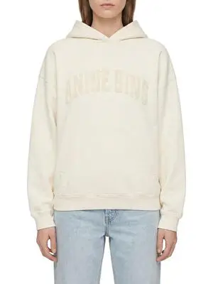 ANINE BING Logo Hoodie - Cream