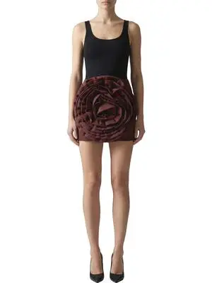 ROTATE BY BIRGER CHRISTENSEN Embellished Mini Skirt - Red