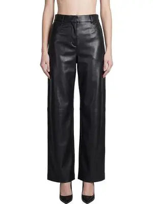 Max Mara Tailored Leather Trousers - Black