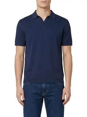 DONDUP Cotton Knit Polo Shirt - Blue