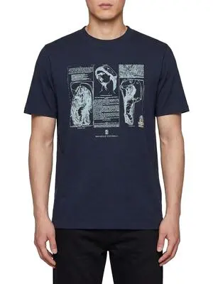 Brunello Cucinelli T-shirt Men Blue