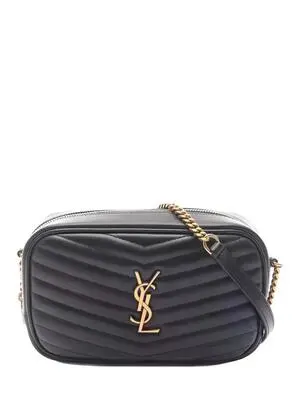 Saint Laurent 1920s Mini Lou Roux Chevron Bag - Black