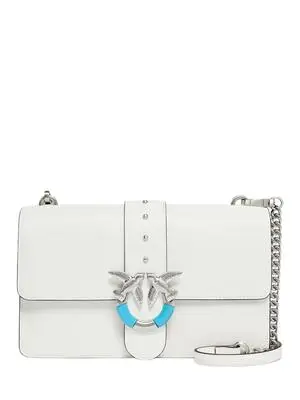 Pinko Stud-buckle Crossbody Bag - White