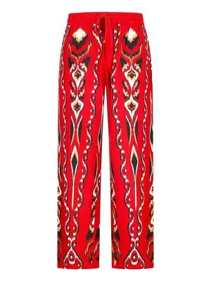 Farm Rio Ainika Pineapple Ikat Trousers - Red