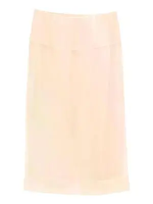LESS Silk Midi Skirt - Neutrals