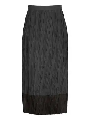 LESS Pleated Patchwork Midi Skirt