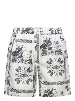Eleventy Paisley-pattern Swim Shorts - White